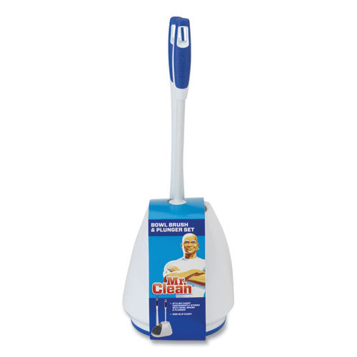 Turbo Plunger And Bowl Brush Set, 12.5" Plastic Handle, 6" Dia, White ...