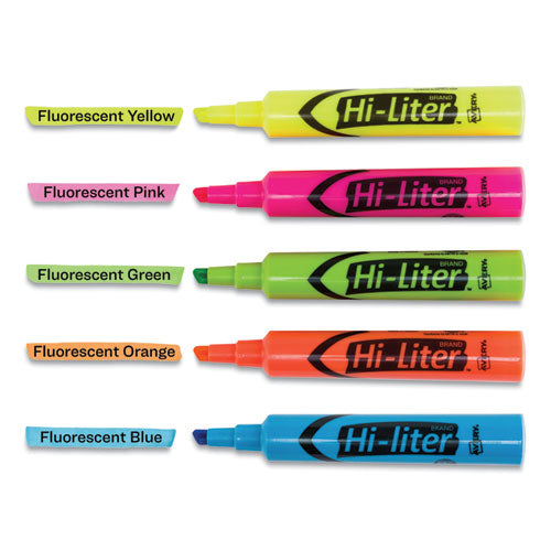Hi-liter Desk-style Highlighters, Assorted Ink Colors, Chisel Tip, Ass ...